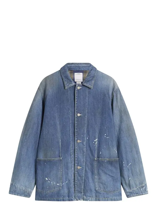 Visvim Social Sculpture Dmgd Down Jacket - Indigo