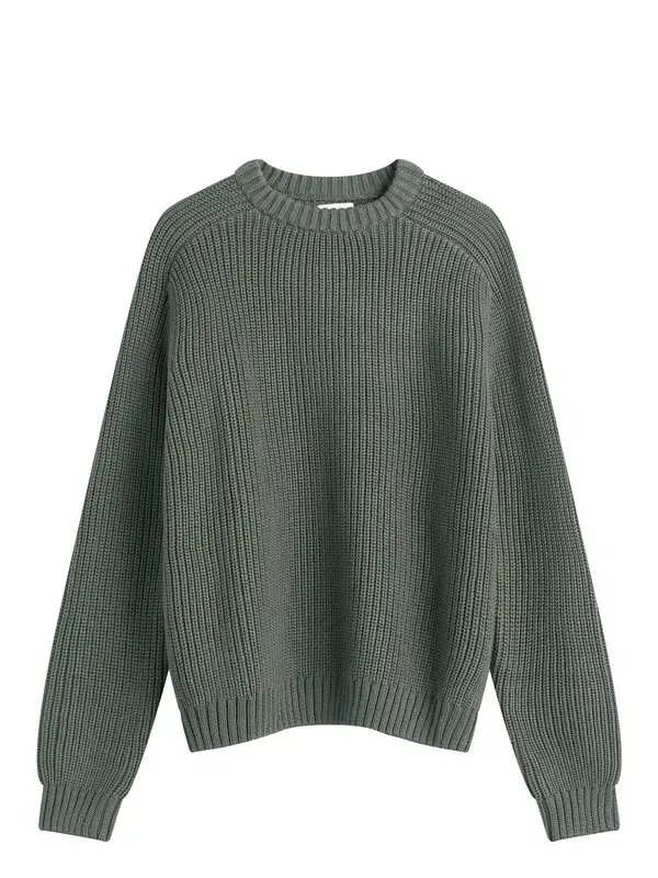 RONNING Everyday Fisherman Sweater Textured Knit - Sage