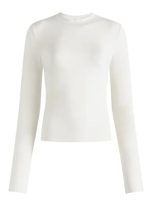 SKIMS Cotton Jersey Long Sleeve T-shirt - Marble
