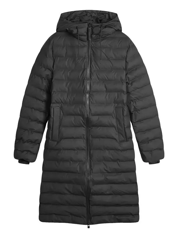 Rains Lohja Long Puffer Jacket - Black