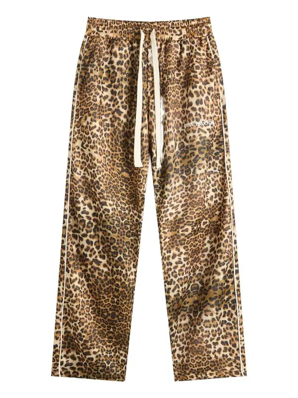 COLE BUXTON Piped Track Pant - Leopard