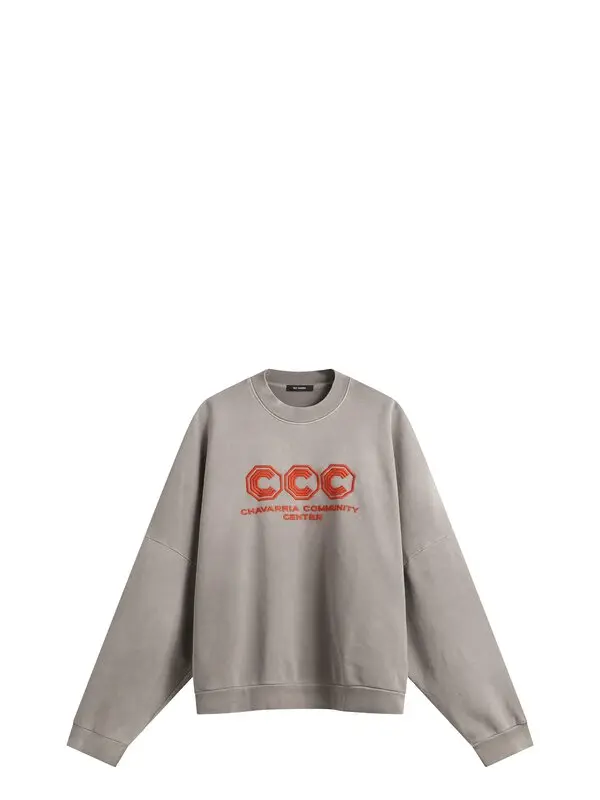 WILLY CHAVARRIA Ccc Hooligan Crew Sweatshirt - Concrete