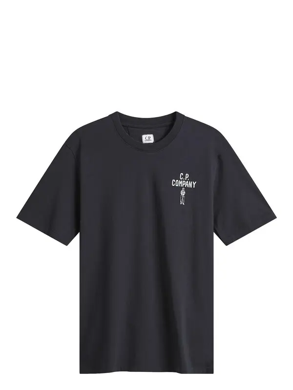 C.P. COMPANY 30/1 British Sailor Logo T-shirt - Total Eclipse