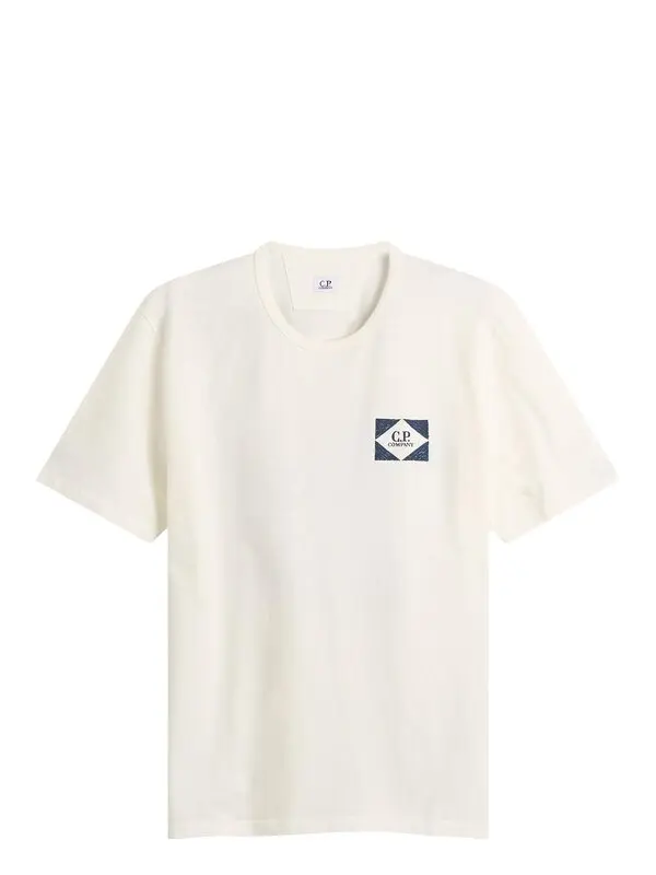 C.P. COMPANY Hand-sprayed T-shirt - Gauze White