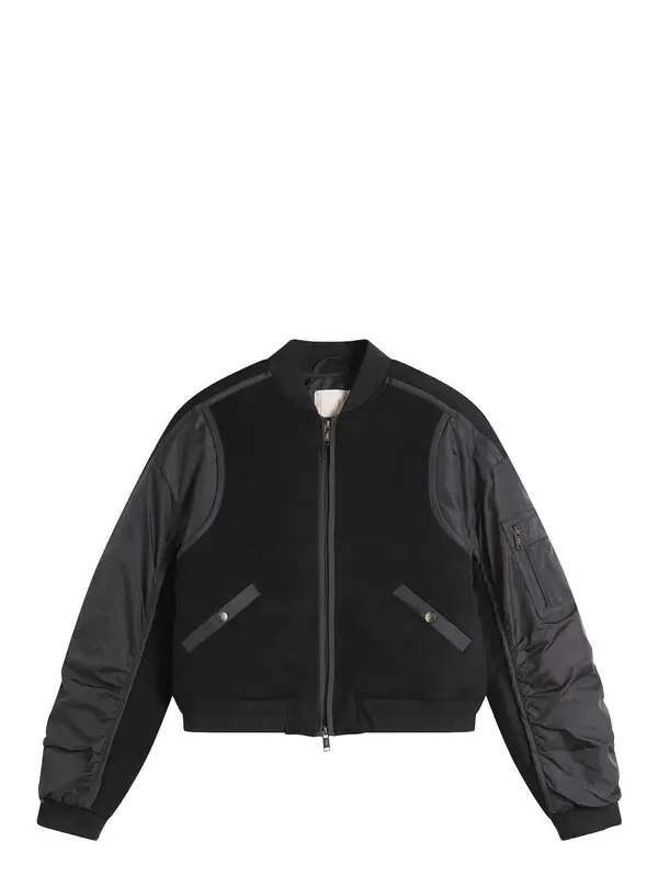 STEL Down Filled Bomber Jacket - Black