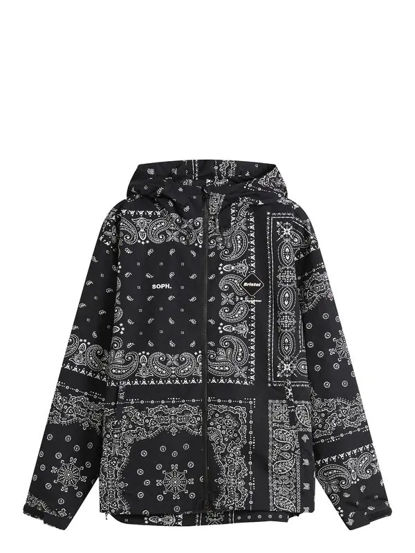 F.C. REAL BRISTOL Bandana Nylon Hooded Jacket - Black