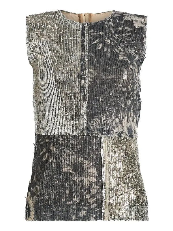 MAISON MARGIELA Patchwork Sequin Top - Multi