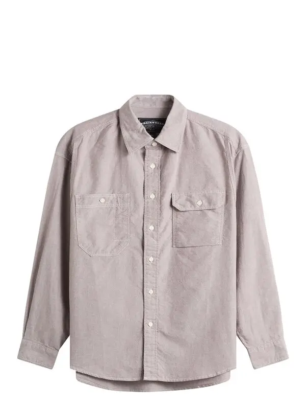 FRIZMWORKS 1920s Oxford Work Shirt - Brown