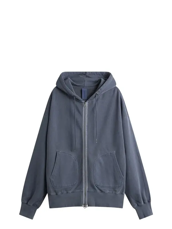 FRIZMWORKS Og Pigment Dyed Zip Hoodie - Blue