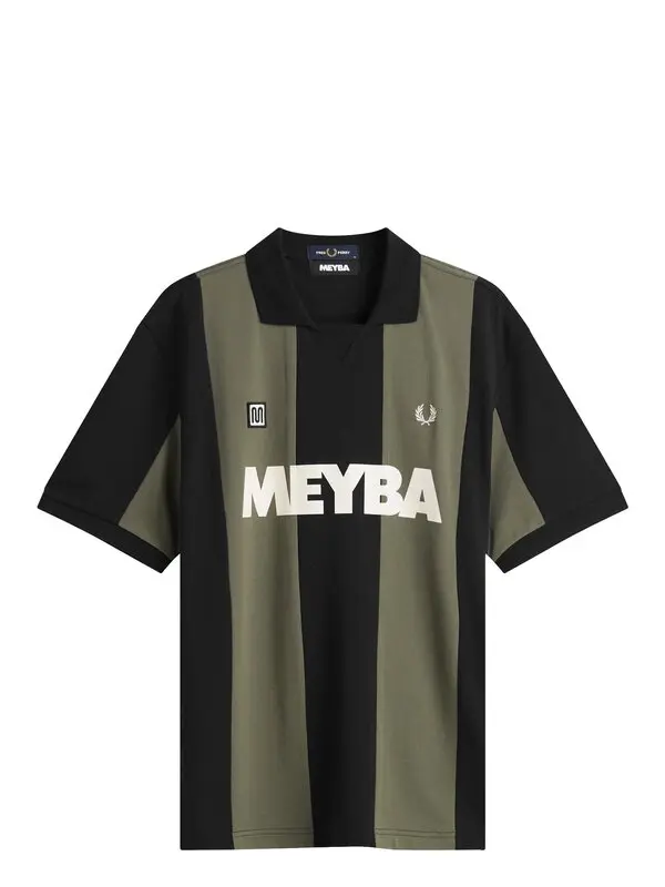 Fred Perry Meyba Cut And Sew Polo Shirt - Black