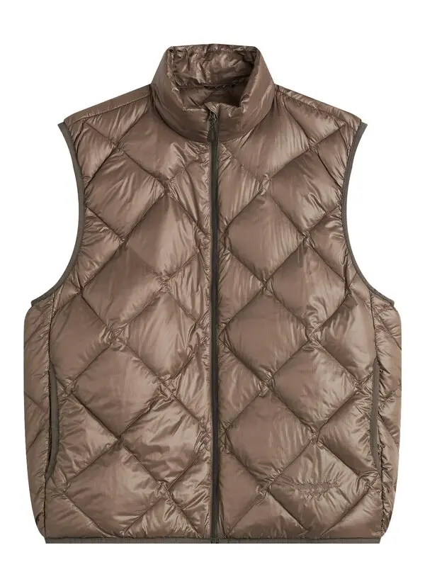 THISISNEVERTHAT Pertex Light Down Vest - Brown