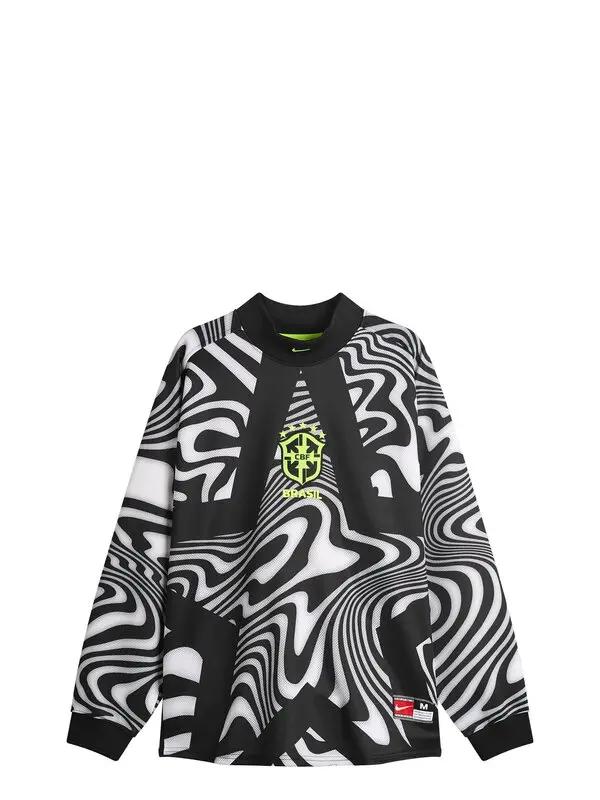 Nike Brasil Goalkeeper Long Sleeve Top - Black/volt