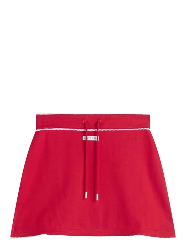 MARINE SERRE Cute 70's Mini Skirt - Red