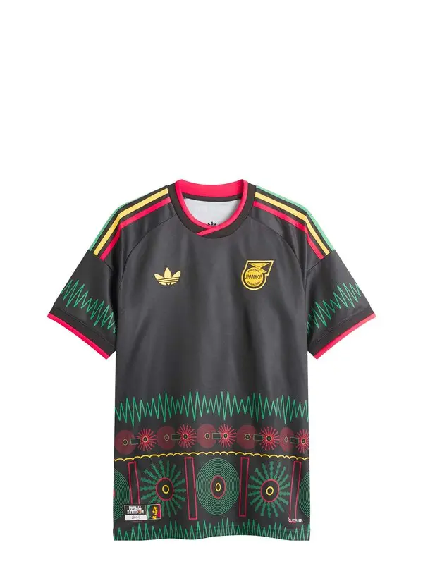 Adidas Jamaica 26 Away Replica Jersey Top - Black