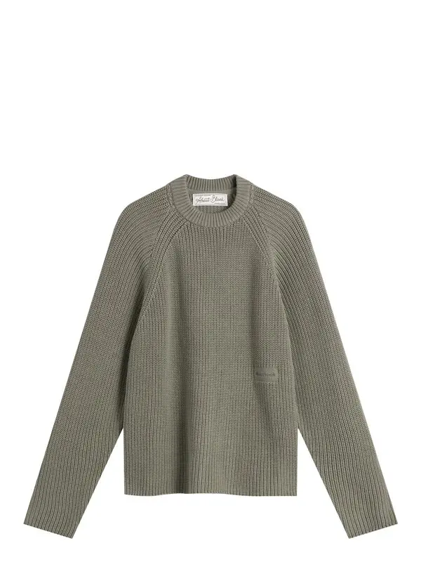 ABOUT:BLANK Rib Mock Neck Crew - Sage