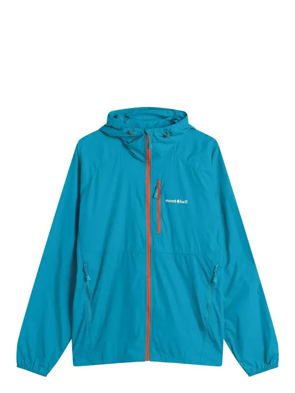 MONTBELL Wind Blast Hooded Jacket - Turquoise