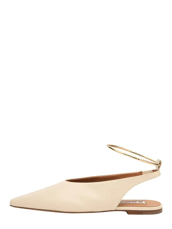 JIL SANDER Pointed Sling Back Shoes - Bone