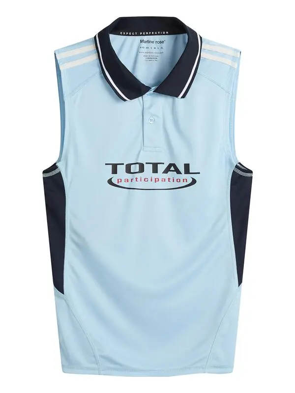 Martine Rose Shrunken Stretch Football Vest - Blue