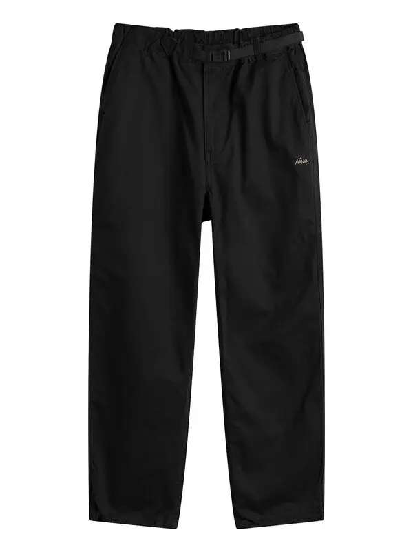 NANGA Weaving Belt Chino Tapered Trousers - Black