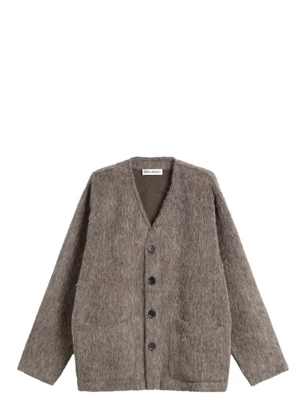 Our Legacy Hairy Wool Cardigan - Mole