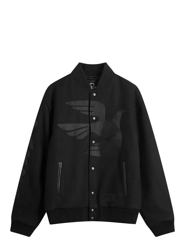 PARRA Not Movie Quality Varsity Jacket - Black