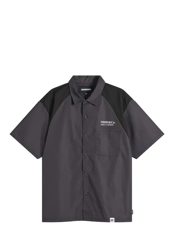 NEIGHBORHOOD Classic 2-tone Short Sleeve Work Shirt 2 - Black