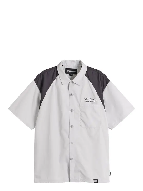 NEIGHBORHOOD Classic 2-tone Short Sleeve Work Shirt 2 - Gray
