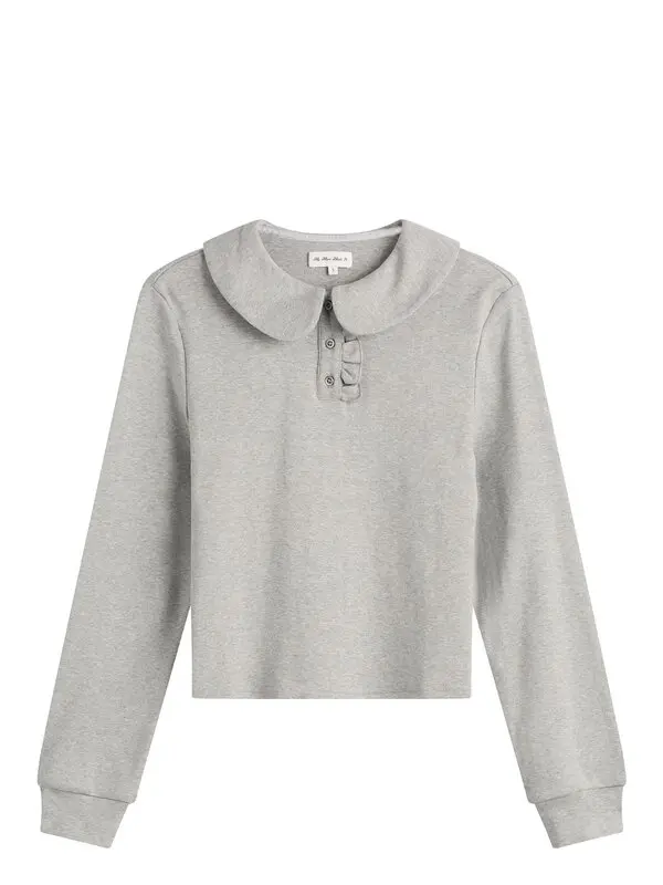 MY MUM MADE IT Polo Long Sleeve Top - Grey