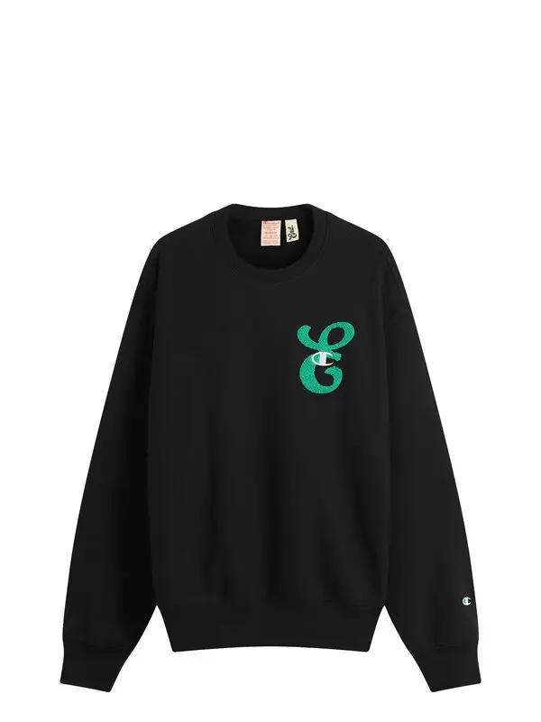 Champion For E End. Crew Sweatshirt 'emerald - Black