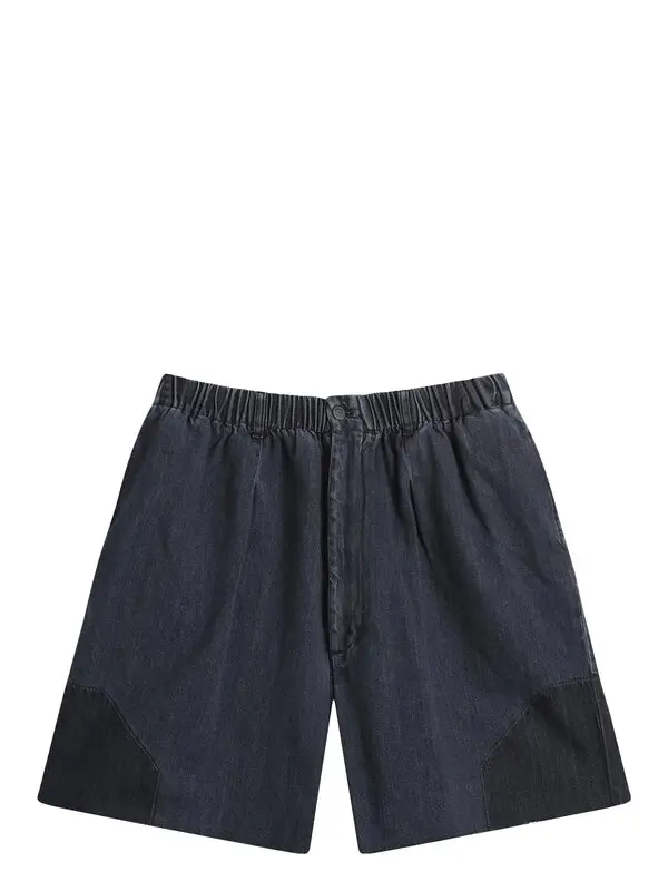 EBIT Octagon Patch Denim Lofty Shorts - Grey