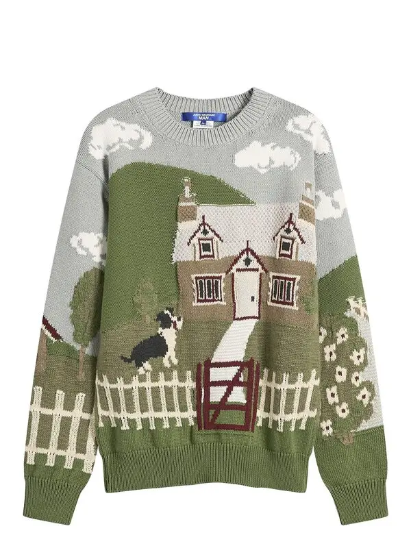 Junya Watanabe Intarsia Jacquard Jumper - Multi