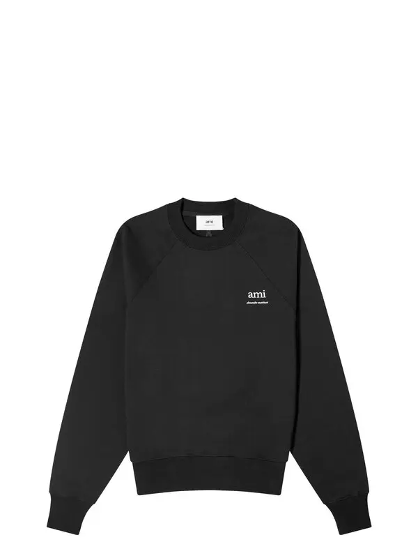 AMI Paris Logo Crew Sweatshirt - Black