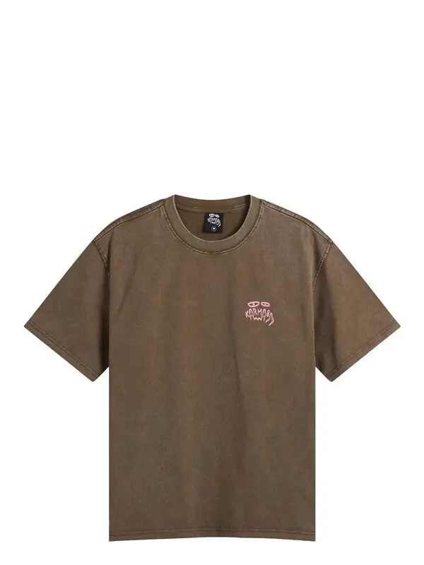 KARMA8A Washed T-shirt - Brown