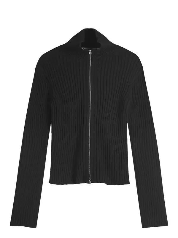 Acne Studios Koton Cotton Core Zip Through - Black