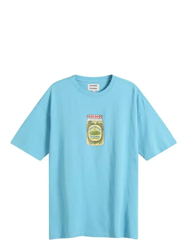DAMSON MADDER Snack Plate Graphic Tee - Blue