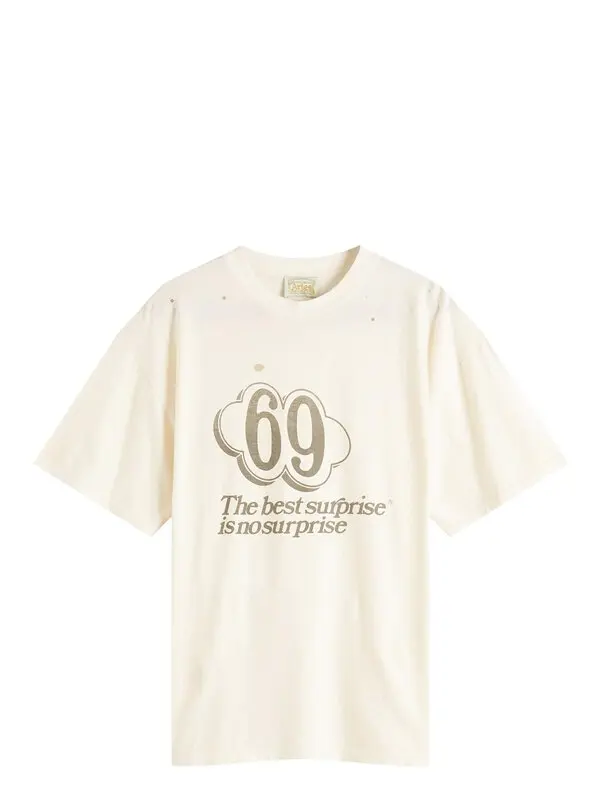 Aries Destroyed 69 T-shirt - Ecru