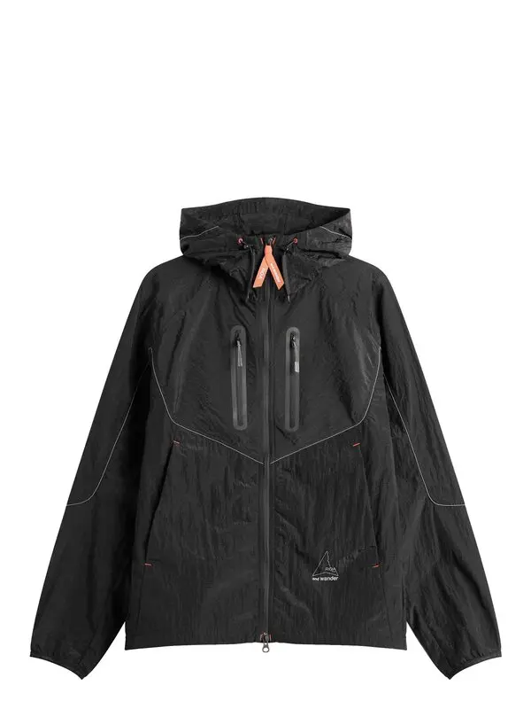 AND WANDER X Roa Ripstop Wind Jacket - Black