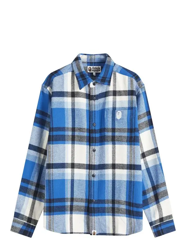 A BATHING APE Checked Overshirt - Blue