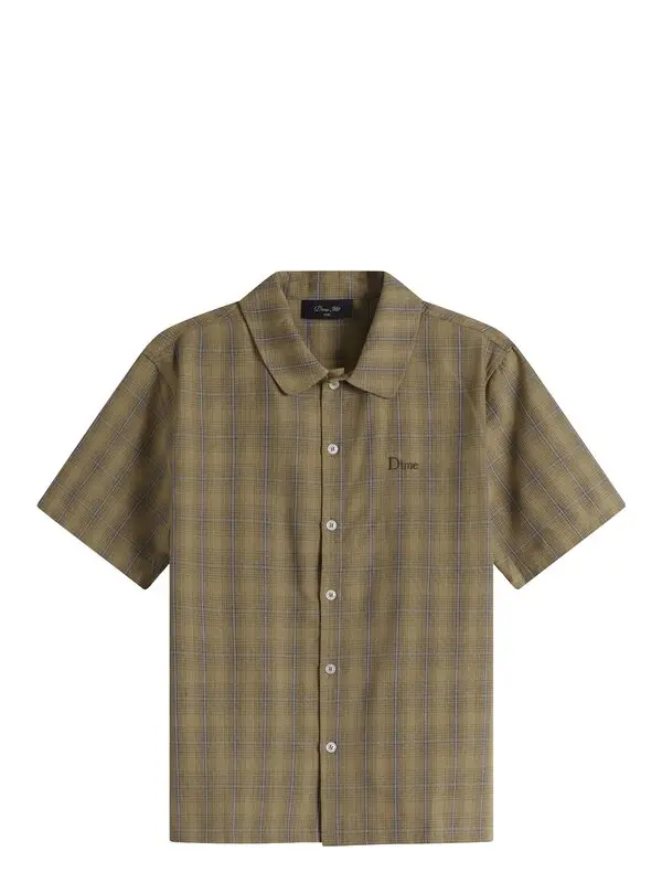 DIME Plaid Short Sleeve Shirt - Brown