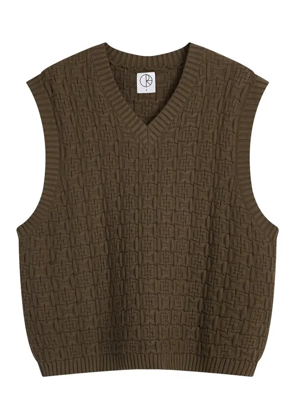 POLAR SKATE CO. Alex Knitted Vest - Brown