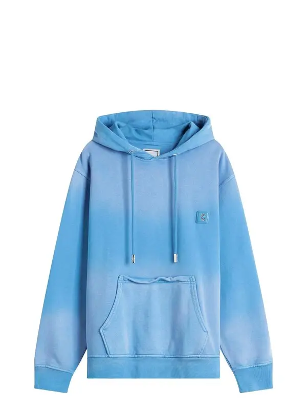 WOOYOUNGMI Washed Back Logo Hoodie - Blue