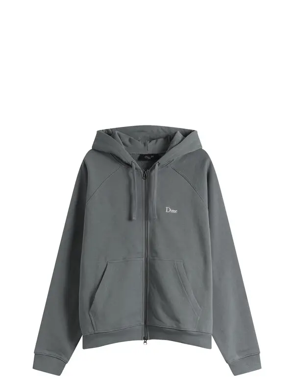 DIME Classic Logo Zip Hoodie - Granite