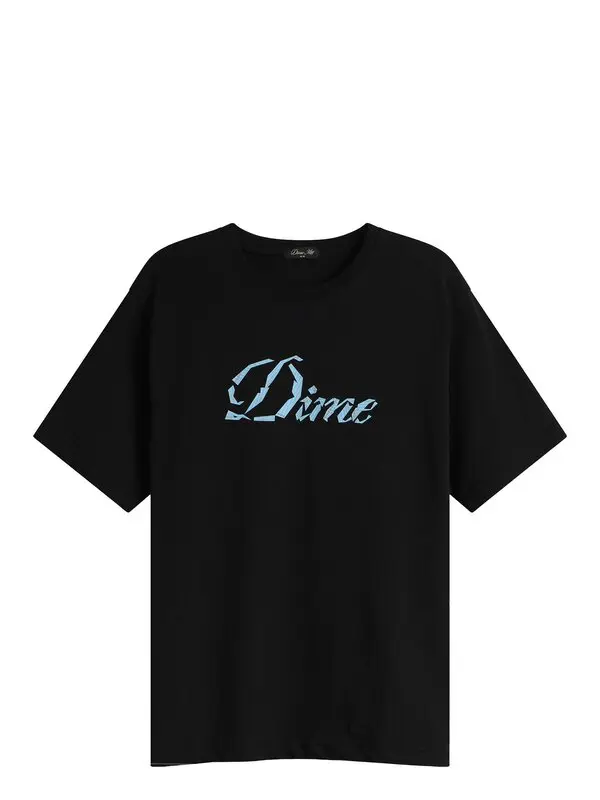 DIME Cursive Paper Cut T-shirt - Black