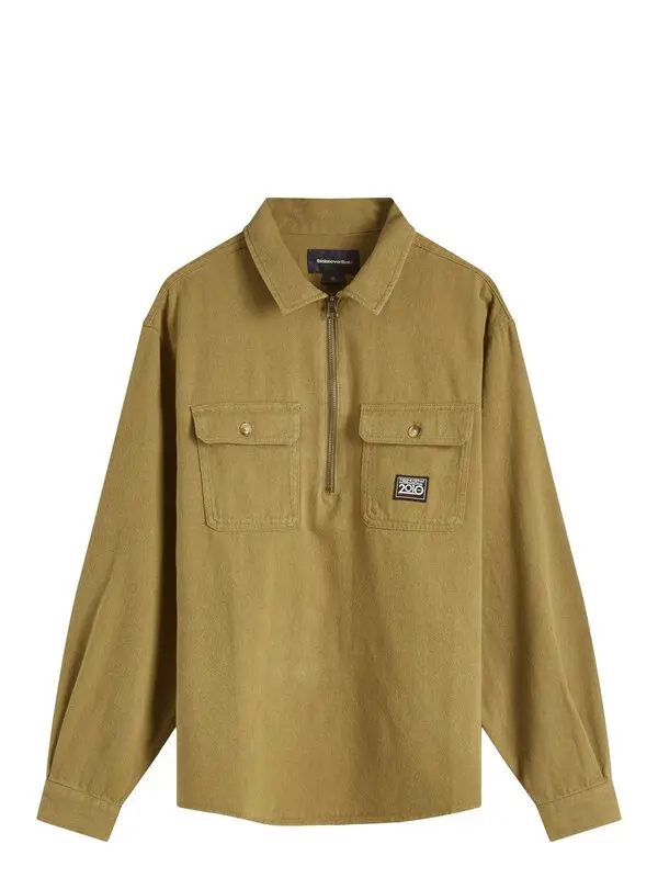 THISISNEVERTHAT Quarter Zip Shirt - Olive