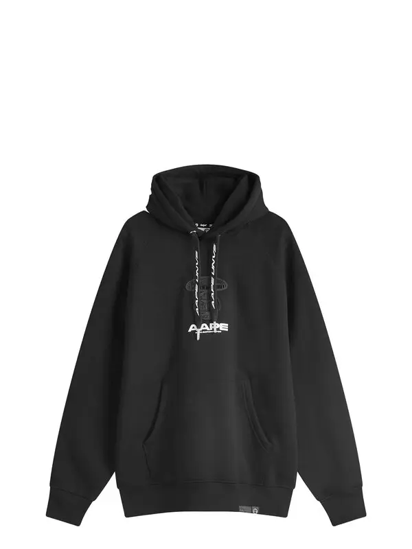 AAPE BY *A BATHING APE Aape Croc Chest Badge Hoody - Black