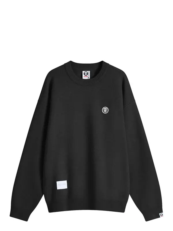AAPE BY *A BATHING APE Aape Now Camo Badge Knit Sweater - Black