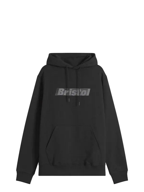 F.C. REAL BRISTOL Effect Line Logo Team Hoodie - Black