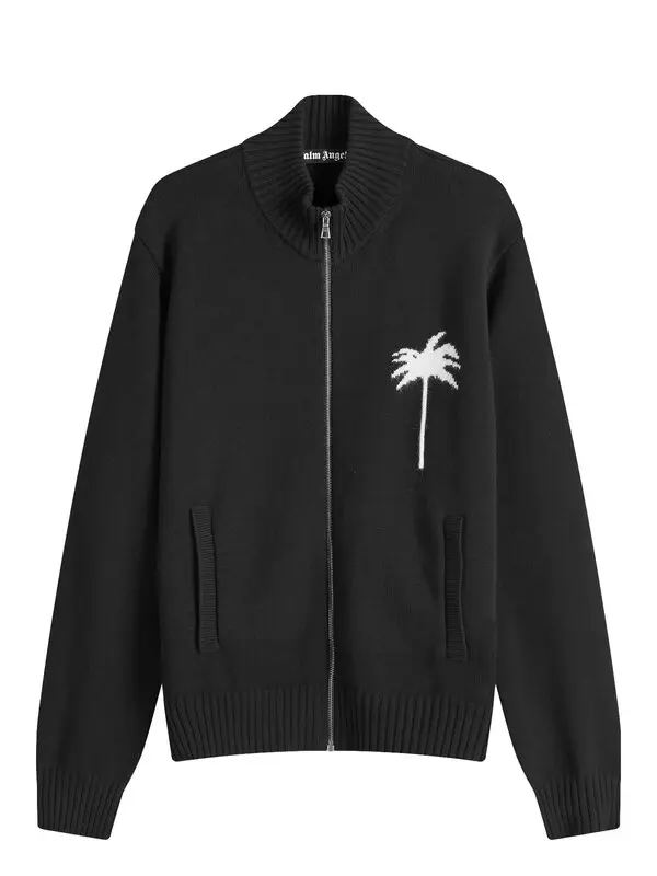 Palm Angels Palm Knit Track Top - Black