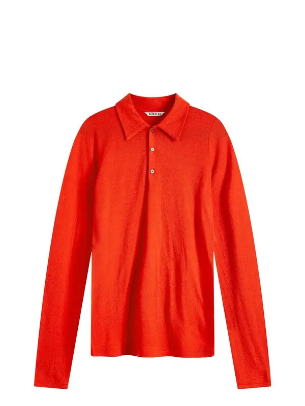 Auralee Wool Amunzen Polo - Red
