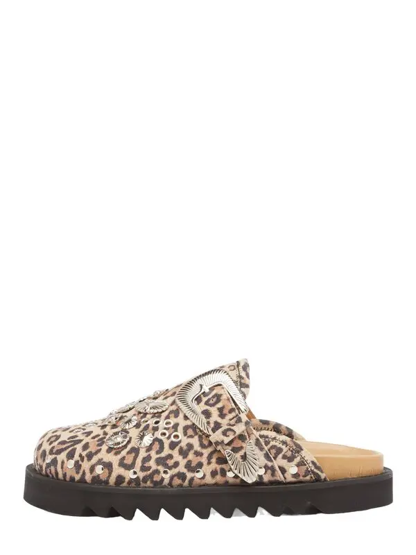 Toga Suede Mule - Leopard Print